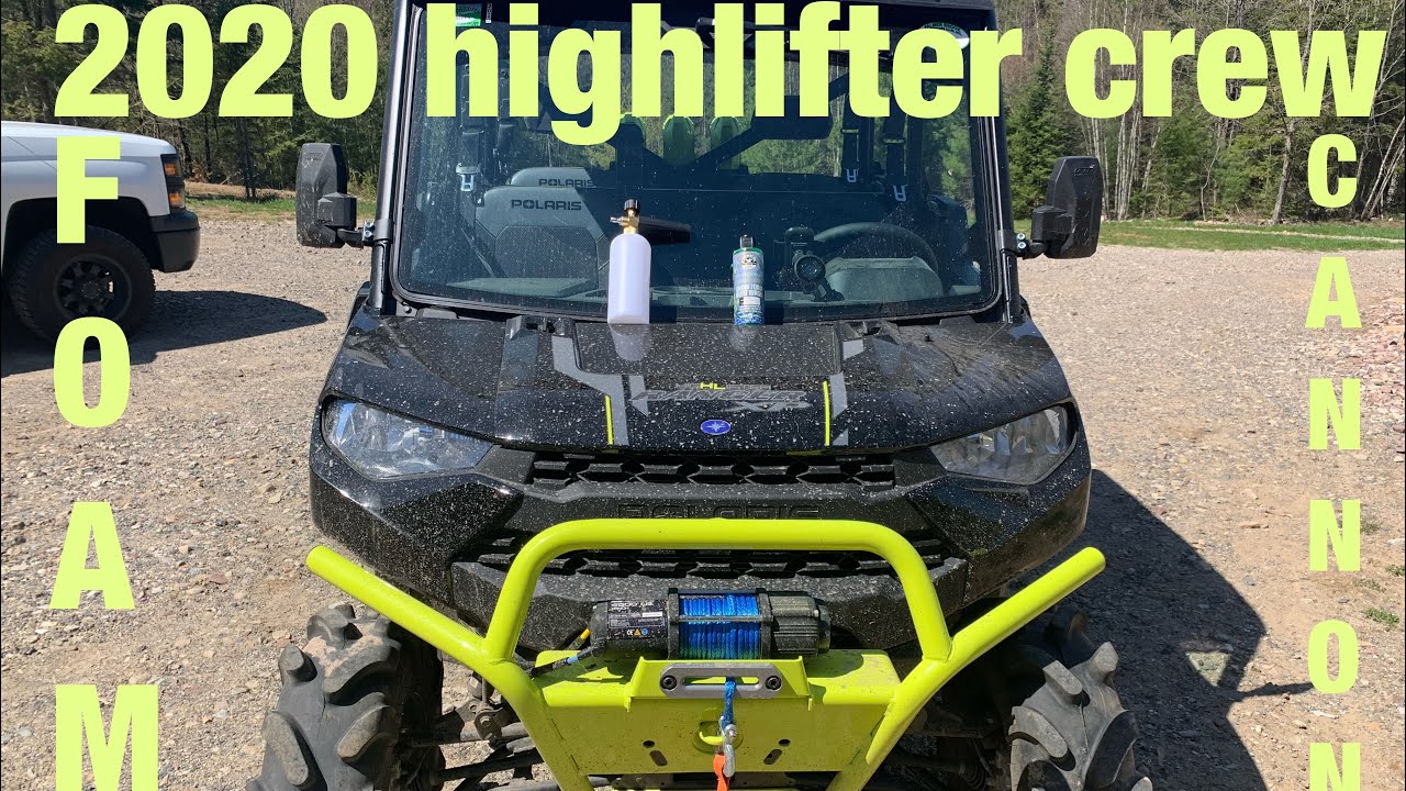 2020 Polaris ranger crew Highlifter foam cannon wash - YouTube