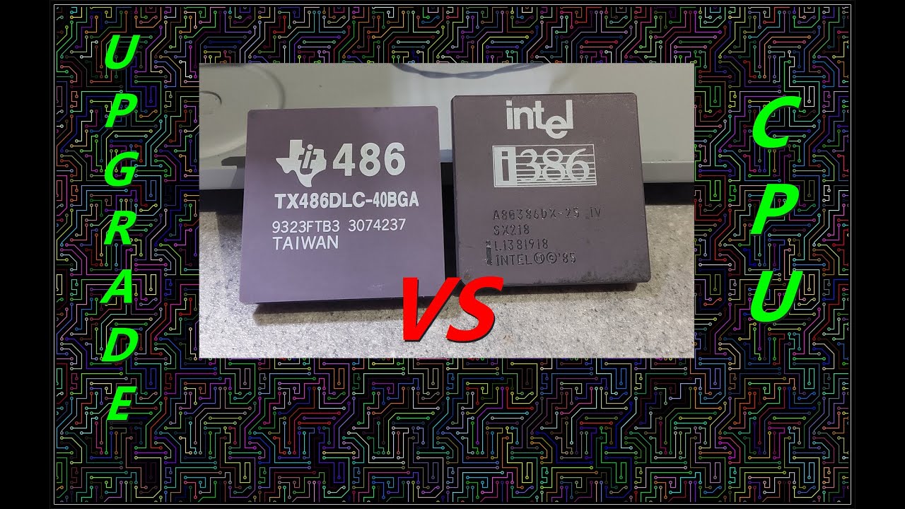 Upgrade i386DX do TX486DLC. Testy, Granie.. - YouTube