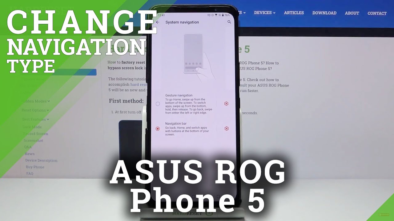 How to Manage Navigation Bar Type on ASUS ROG Phone 5 – Navigation ...