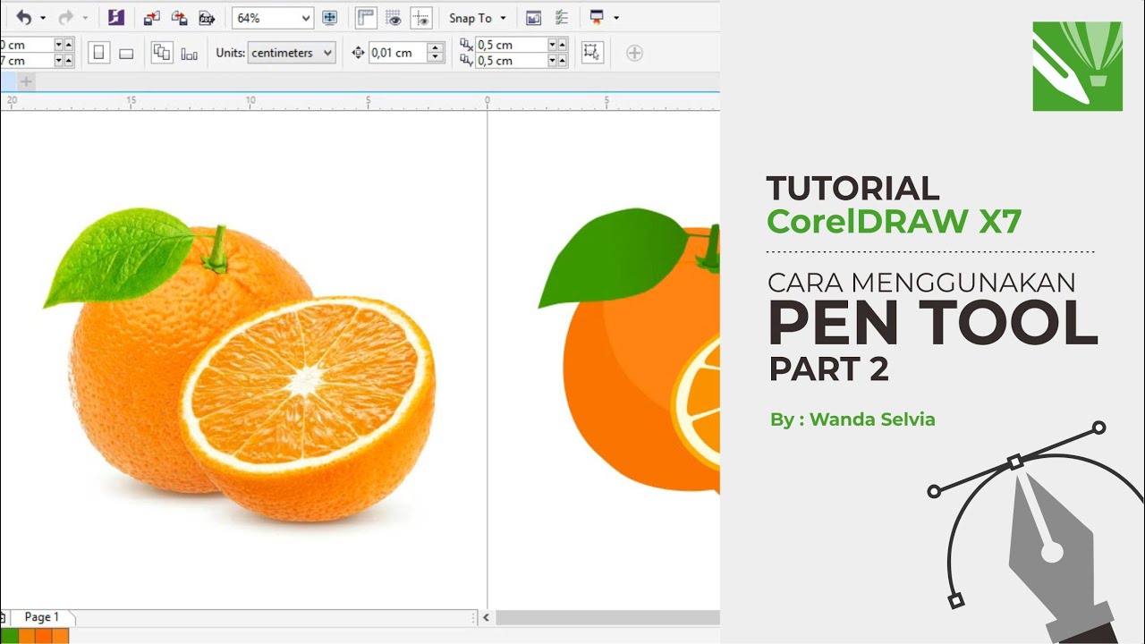 Tutorial CorelDRAW X7 | Cara Menggunakan Pen Tool (Part 2) - YouTube