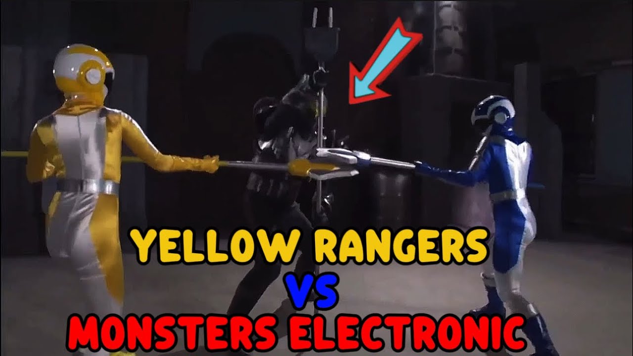 Yellow Rangers vs Monsters Electronic Save Blue Rangers From Queen ...