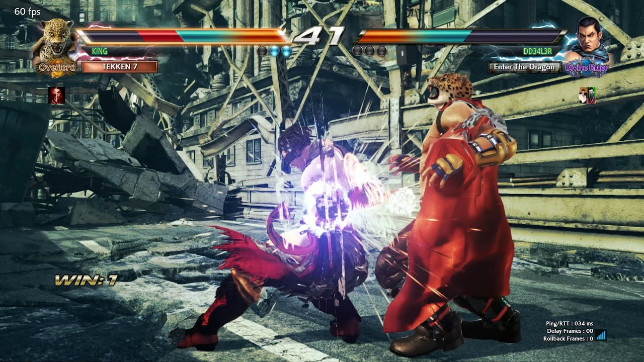 King Fighting a Crazy Feng - Tekken 7 - YouTube