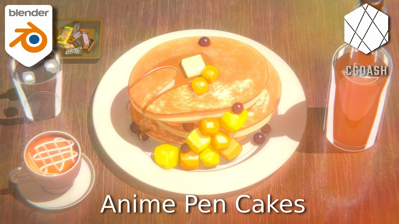 Anime Style Pen Cakes | Blender 3.4 | CGDASH - YouTube