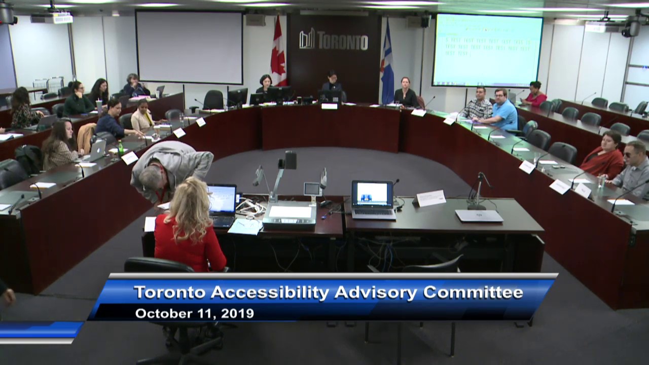 Toronto Accessibility Advisory Committee - October 11, 2019 - YouTube