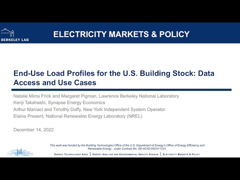End-Use Load Profiles for the U.S. Building Stock: Data Access and Use ...