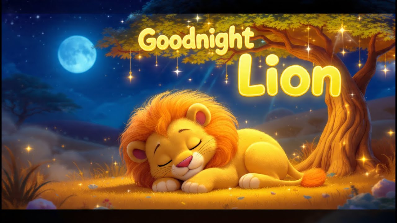 Goodnight Lion 🦁 | A Gentle Bedtime Lullaby for Kids #bedtimesongs # ...