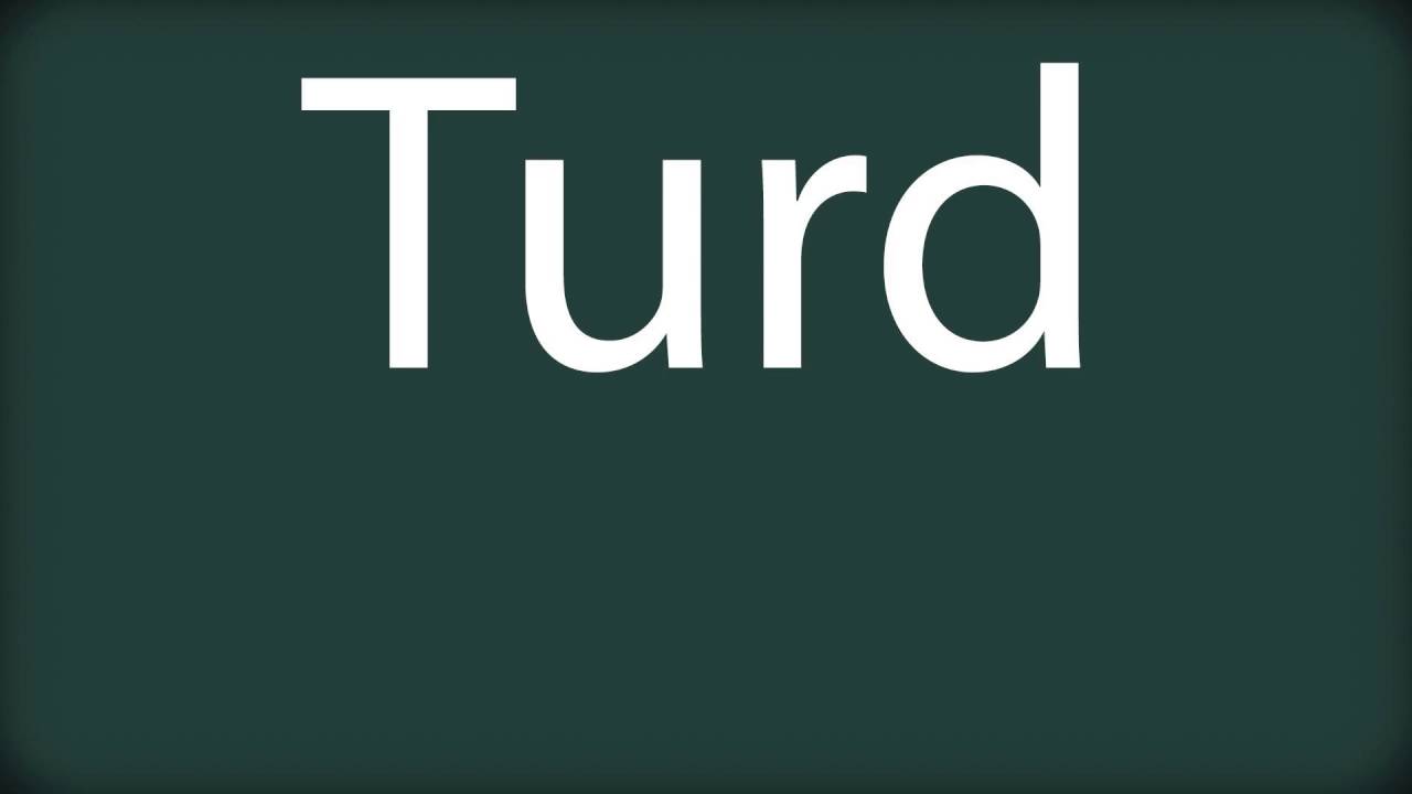 How to pronounce Turd - YouTube