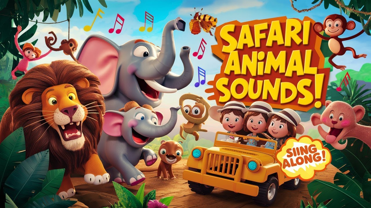 Safari Animal Sounds Kids Love | Jungle Wildlife Music - YouTube
