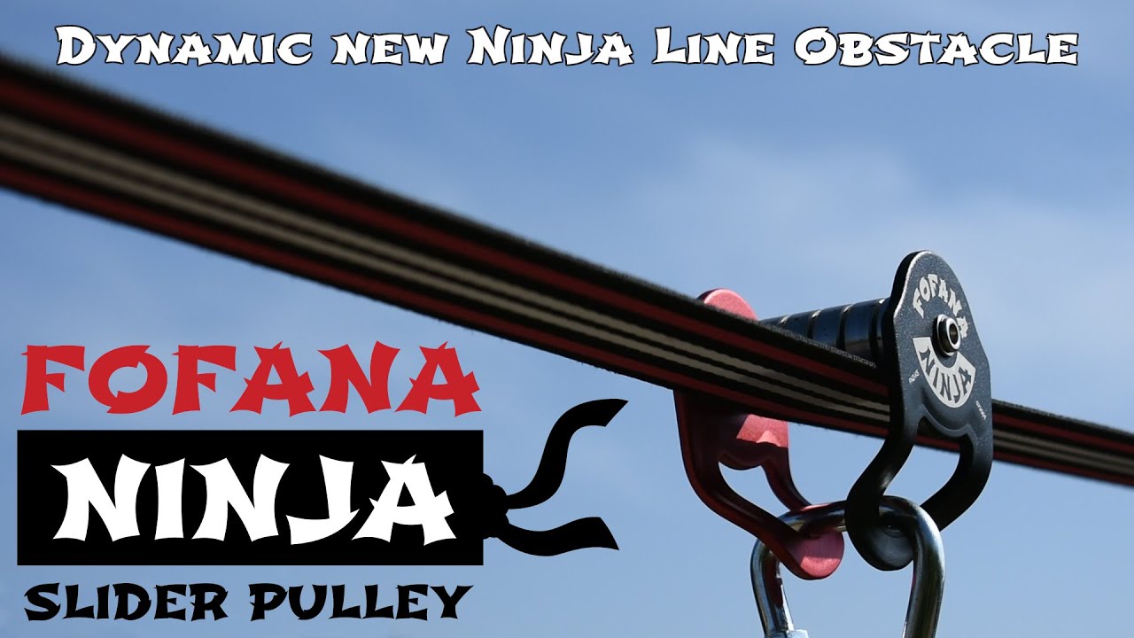 Fofana Ninja Slider Slackline Pulley - Zip Along Your Ninja Line - YouTube