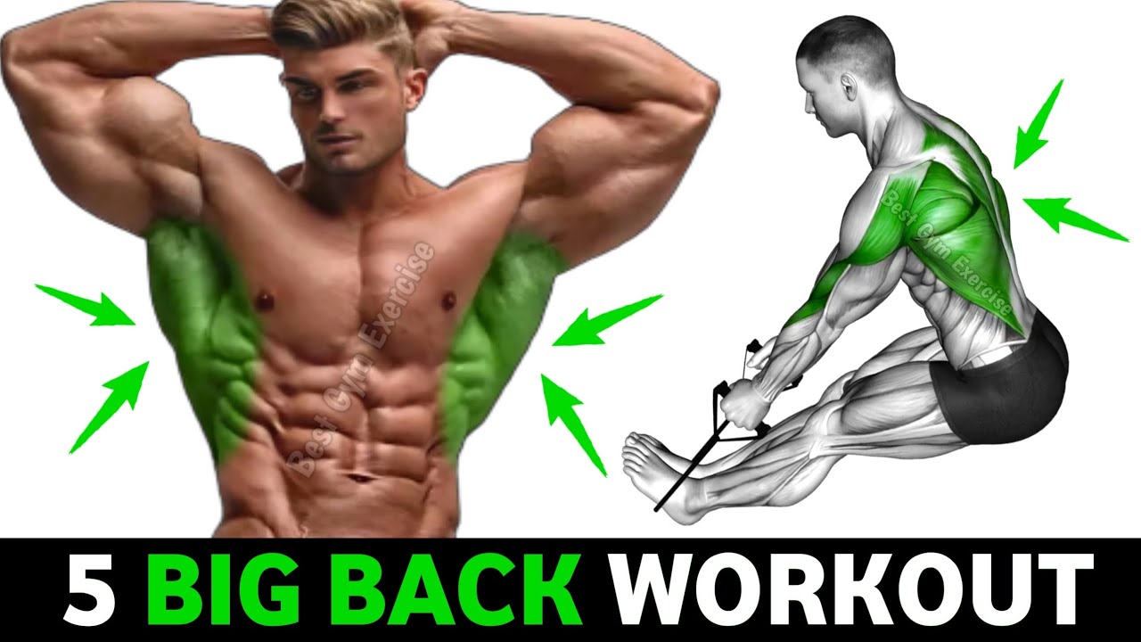 5 Big Back Workout For Muscle Growth - YouTube