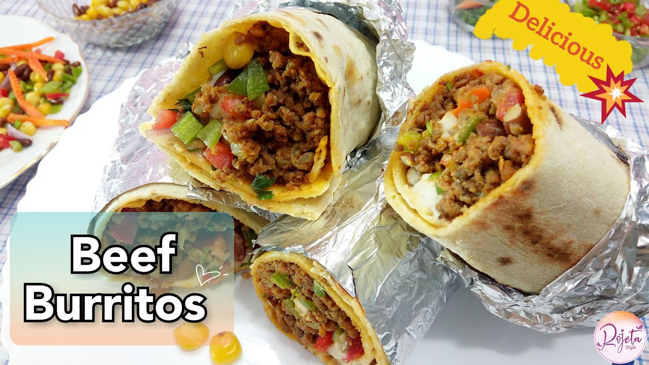 Beef Burrito | Bean & Corn Burrito Recipe - YouTube