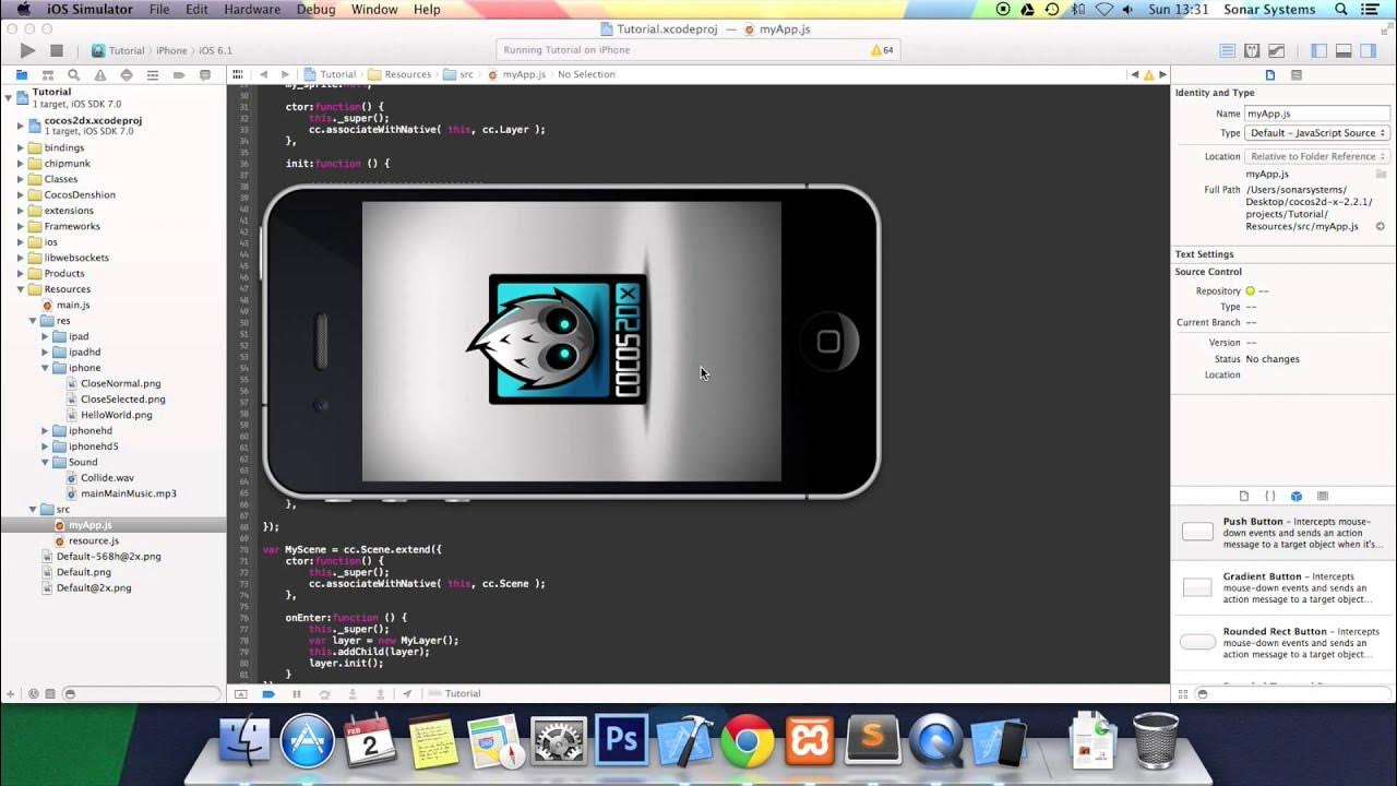 Cocos2d-x JavaScript Tutorial 33 - Touch Began using onTouchBegan - YouTube