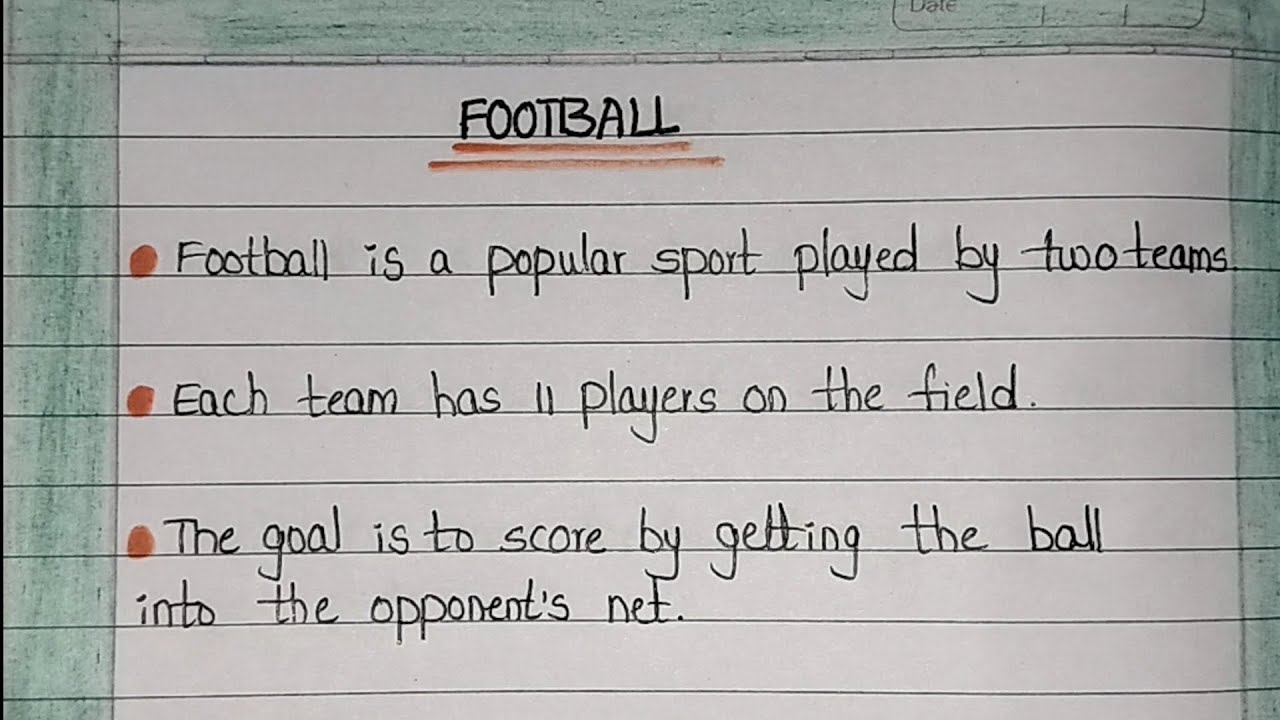 Football ⚽ Essay In English|10 Lines On Football|Essay On Football|10 ...