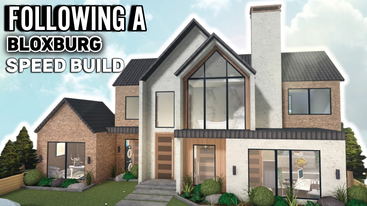 I BUILT A HOUSE Using A SPEED BUILD In BLOXBURG - YouTube