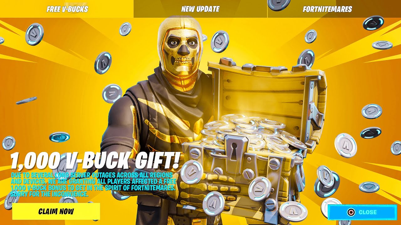 FORTNITE is SENDING EVERYONE 1,000 V-BUCKS! - YouTube