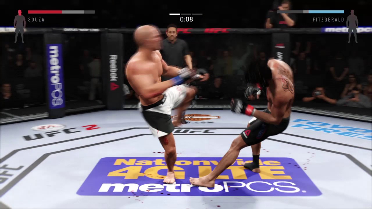 SICK HEADKICK KO IN EA SPORTS UFC 2!!! - YouTube