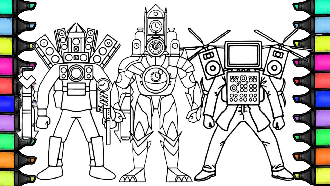 Coloring NEW UPGRADED TITAN SPEAKERMAN / TITAN CLOCKMAN / TITAN TVMAN ...