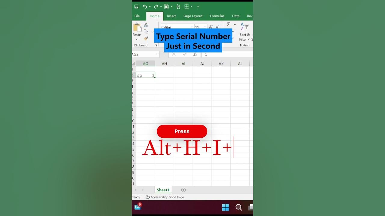 Type Serial Numbers in Seconds ⏱️ | Excel Hack You’ll Love! #excelshorts #excel #exceltips # ...