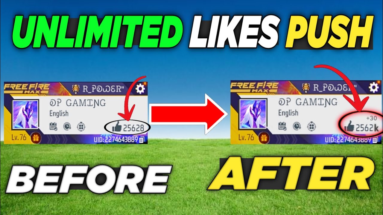 Free fire unlimited likes push | like push #like #likepush #freefire # ...