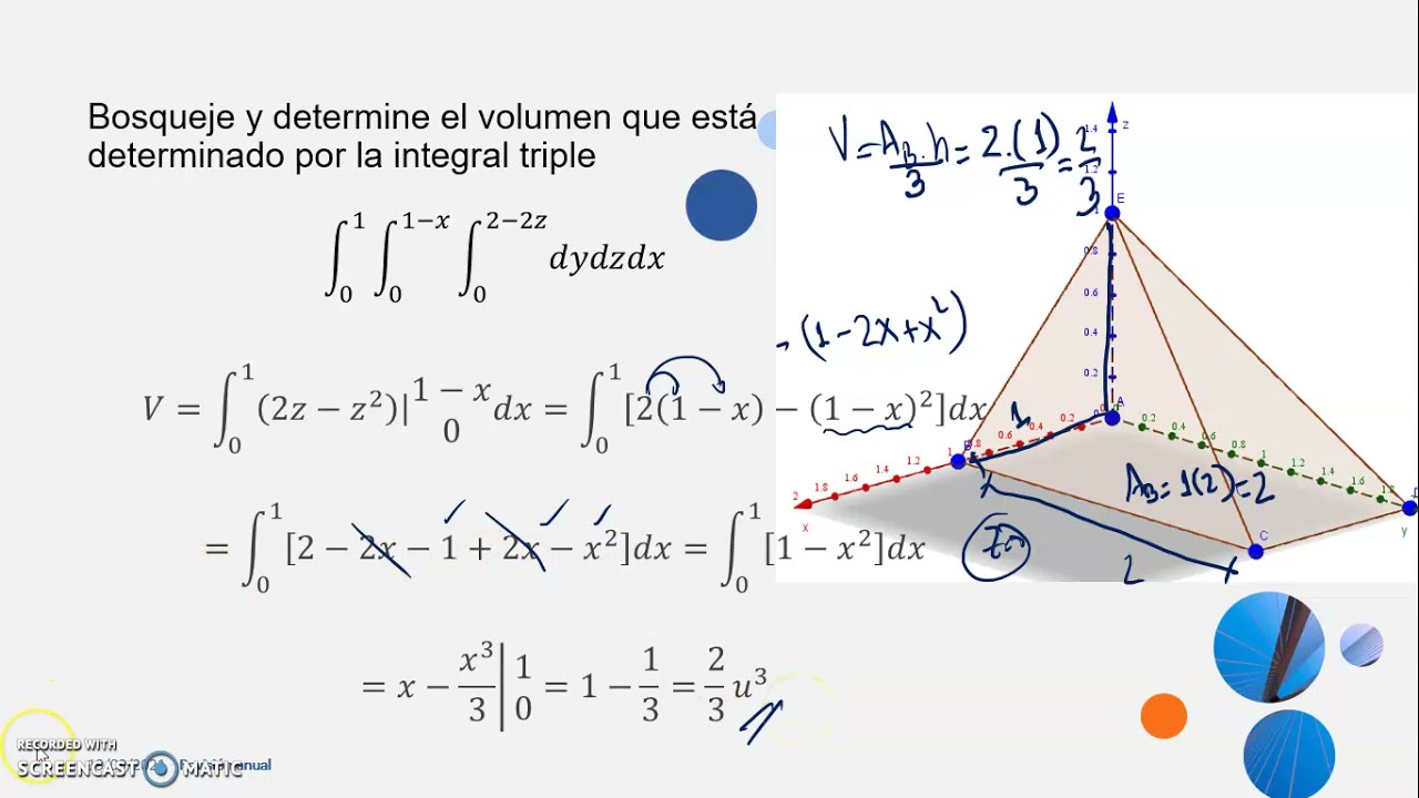 INTEGRALES TRIPLES (DETERMINACIÓN DE UN VOLUMEN) - YouTube