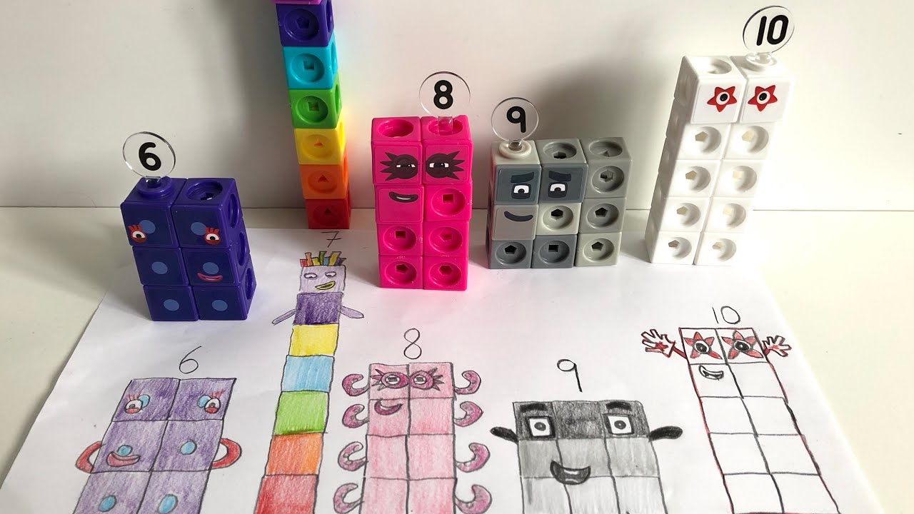 How To Draw Numberblocks 6 10 I Learn The Colors I Learn To Count Part 2 Youtube