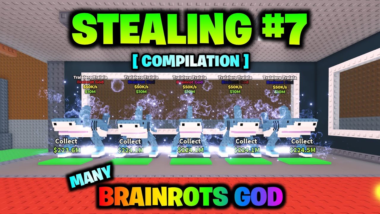 Roblox Steal a Brainrot Stealing Brainrots Compilation Part 7 (Many ...