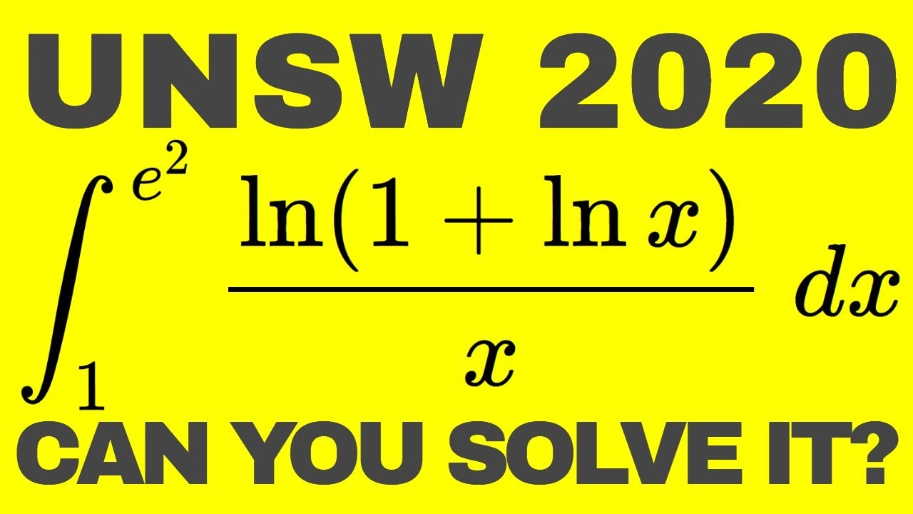 UNSW Integration Bee 2020 #D3 - YouTube