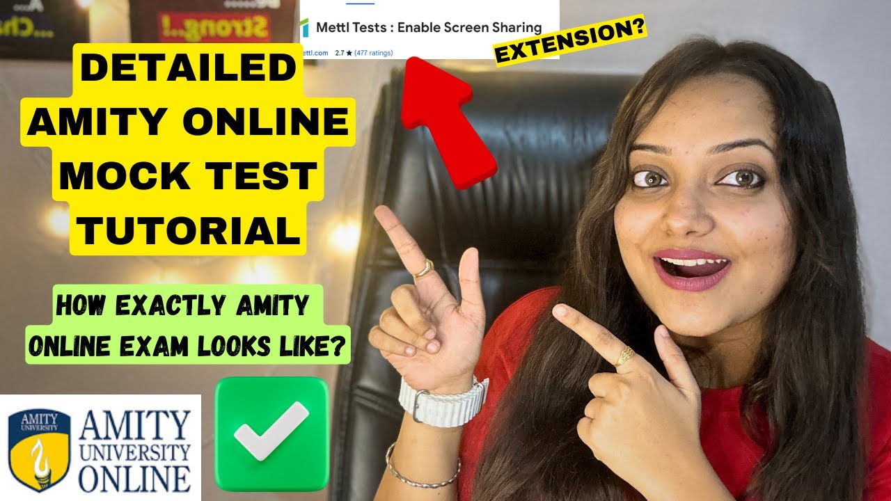 How AMITY Online Examination Process Actually Work 🔥? LIVE MOCK /SAMPLE ...