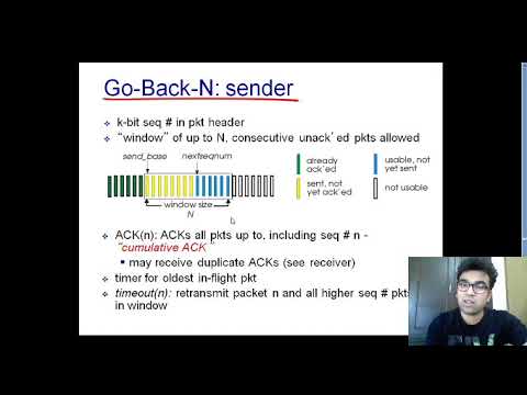 7. Go Back-N a sliding window Protocol, Computer Networks - YouTube