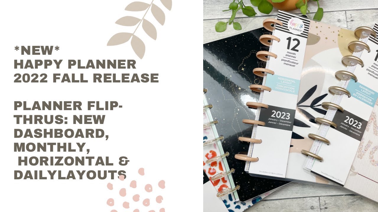 Happy Planner 2022 Fall Release Planner Flip Thrus | Horizontal ...