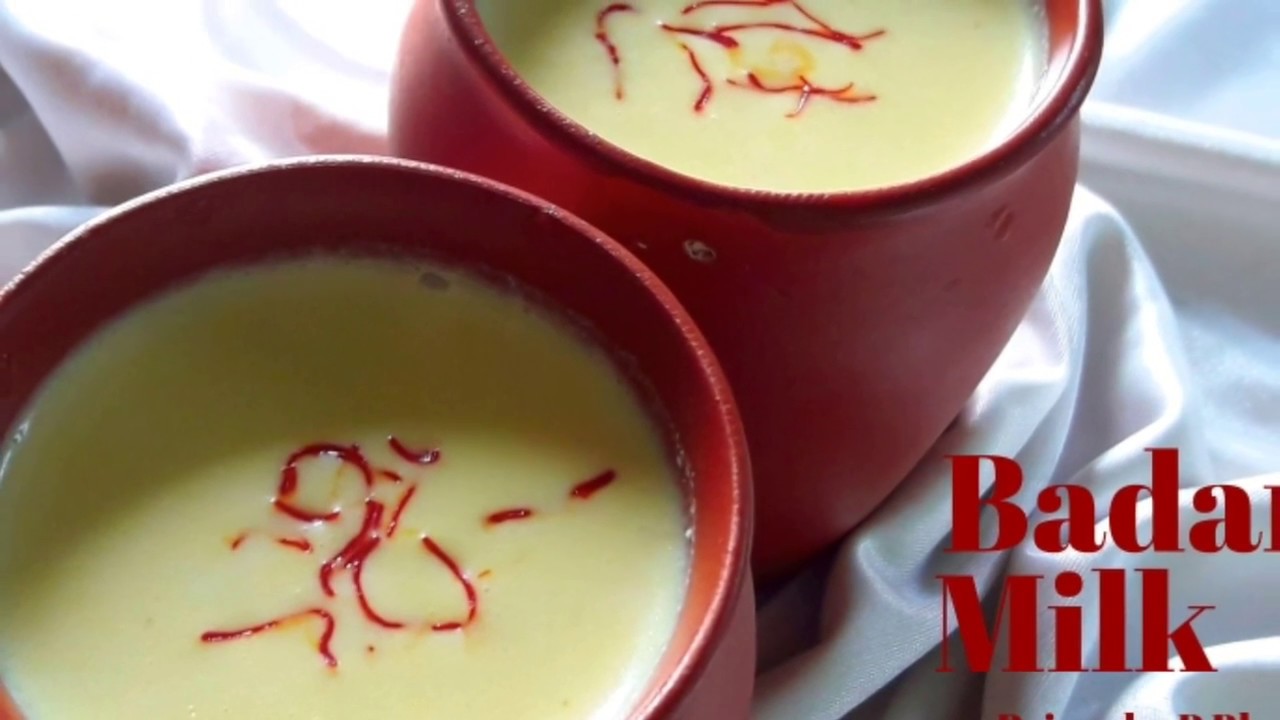 Badam Milk Recipe/Almond Milk/Badam Milk Shake/Badam ke dudh making # ...