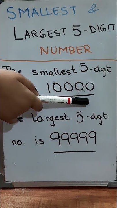 Write the smallest 5-digit number Write the largest 5- digit number #largestnumber # ...