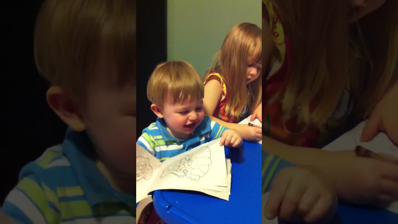 Baby laughing at paper ripping - YouTube