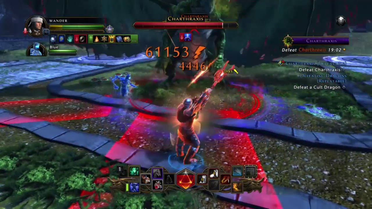 Neverwinter soloing Neverdeath graveyard dragon - YouTube