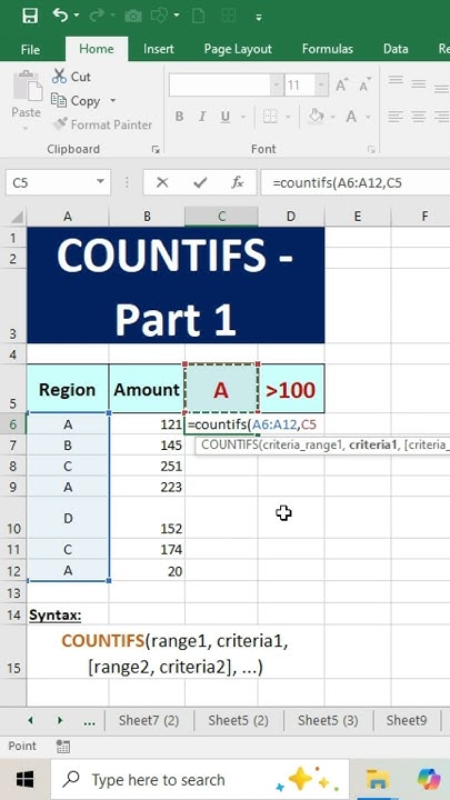 Master the COUNTIFS Function in Excel | Multiple Criteria Made Easy! - YouTube