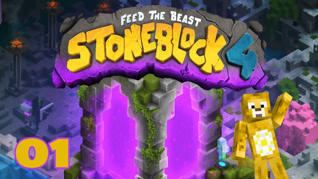Stoneblock 4 - EP 01 - Getting Started in a new pack! - YouTube