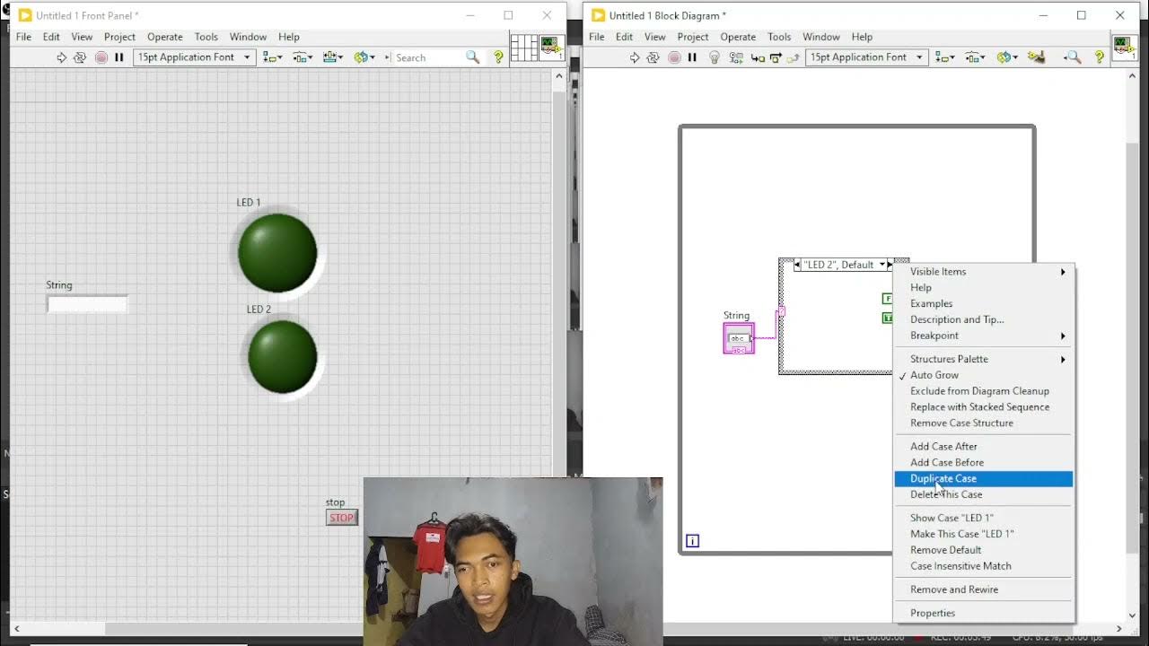 Instrumen Berbasis Komputer - LabView (Case Structure) Part 2 - YouTube