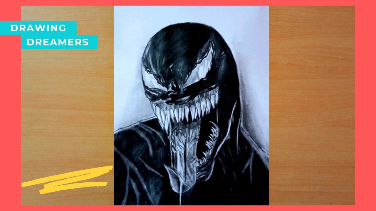 How to Draw Venom || Pencil Sketch Of Venom Step by Step Easy - YouTube