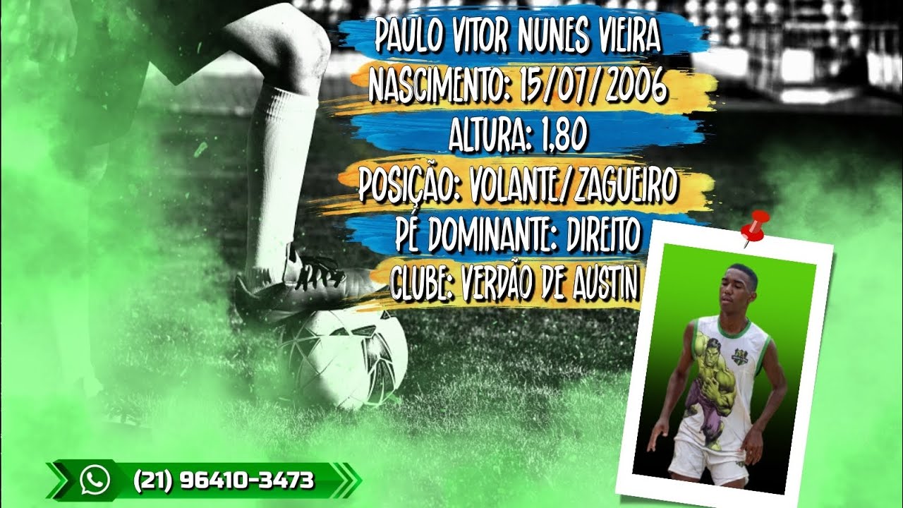 Paulo Vitor Volante/Zagueiro 2006 - YouTube