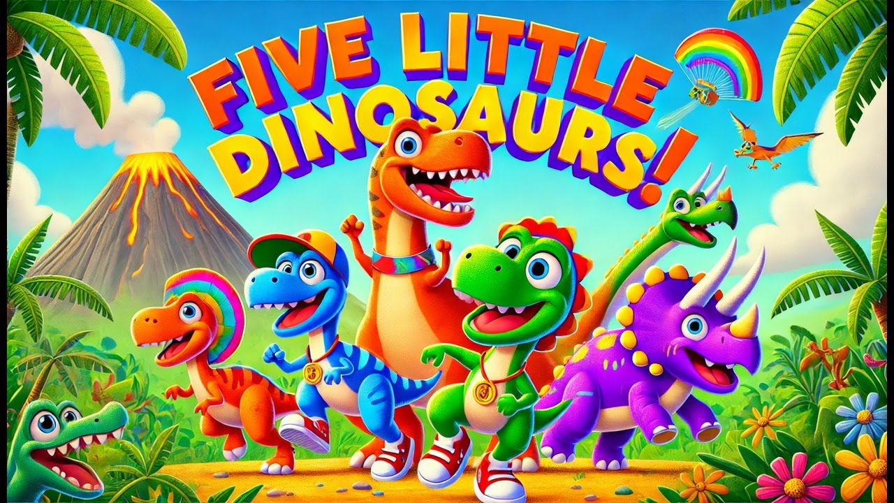 "Five Little Dinosaurs – Fun Dinosaur Song for Kids | Ziggly Tv" - YouTube