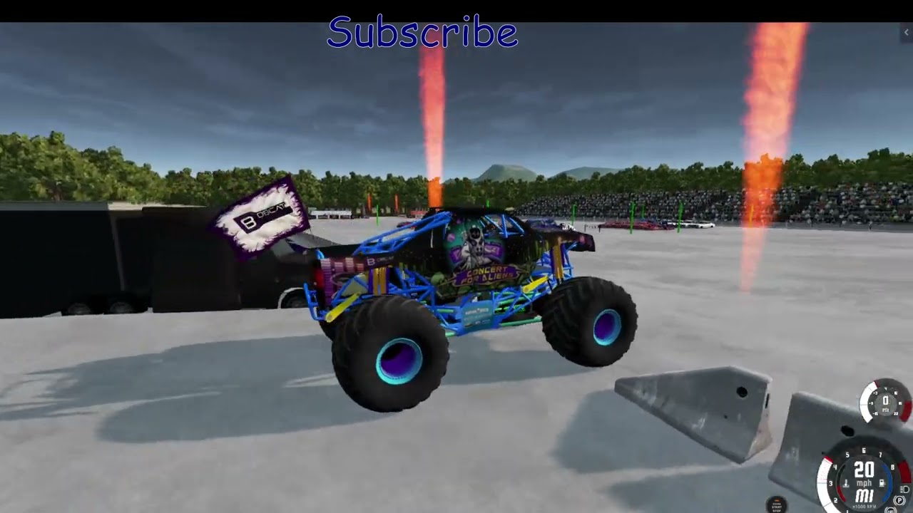 BeamNG Drive monster truck freestyle ALL CHEVY TRUCKS - YouTube