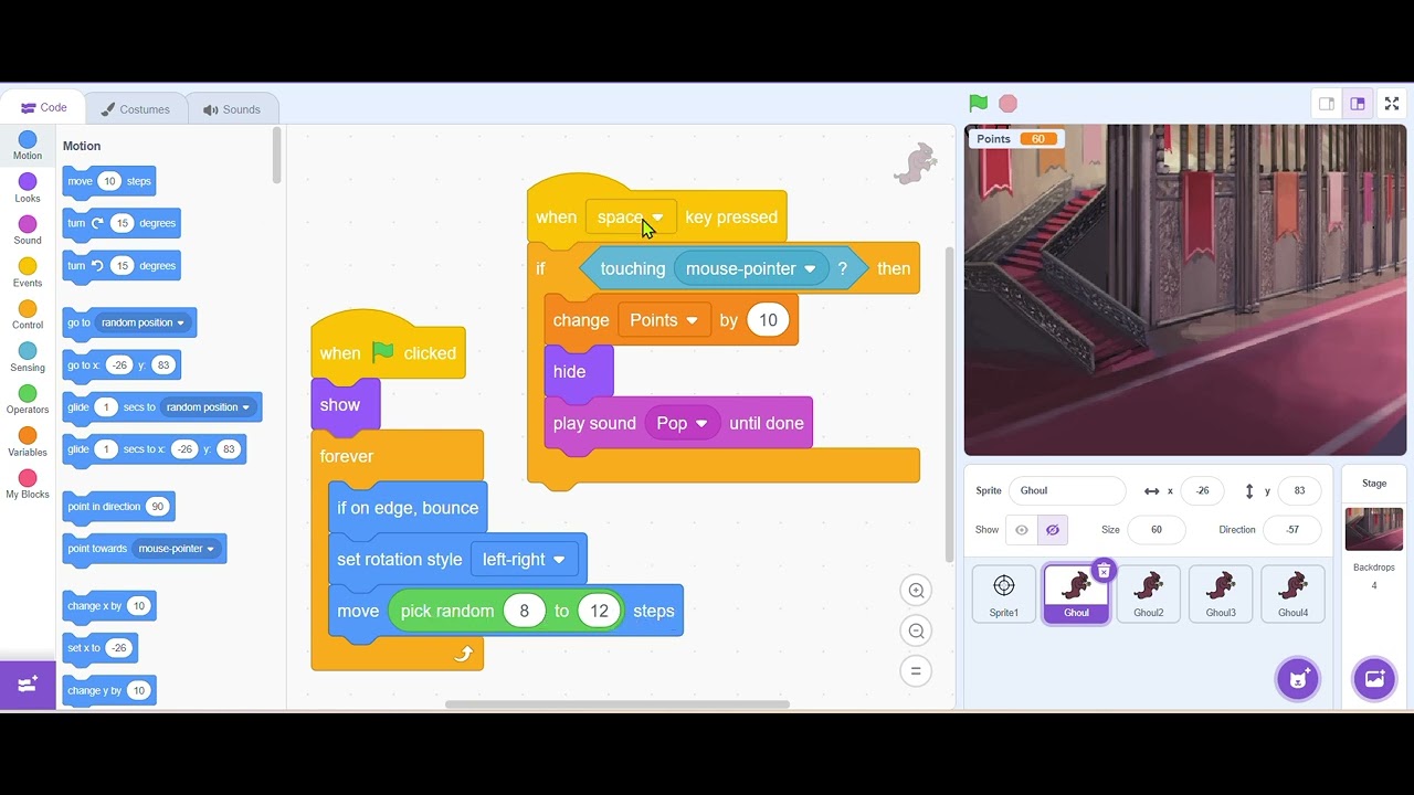 Create a Simple in Scratch Basics – Simple Ghost Shooter Game - YouTube