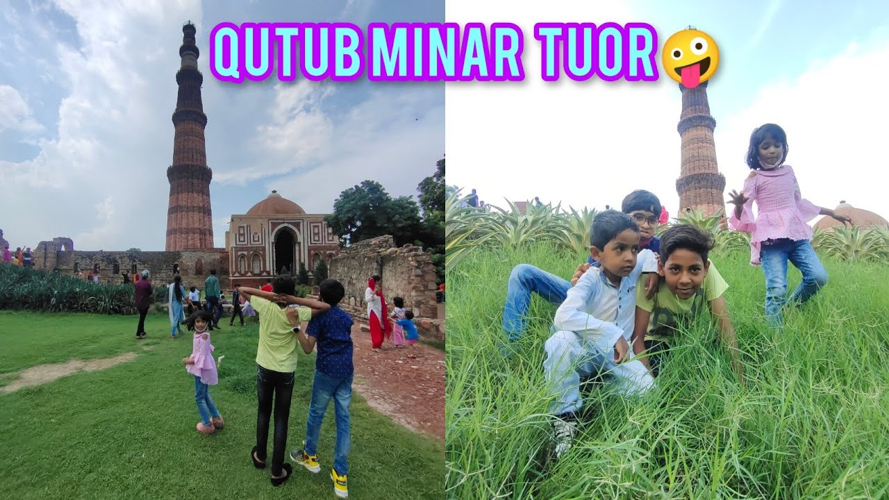 QUTB MINAR TUOR children party #qutubminar #children #party - YouTube