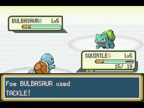Pokémon FireRed - vs Rival (1st battle) - YouTube
