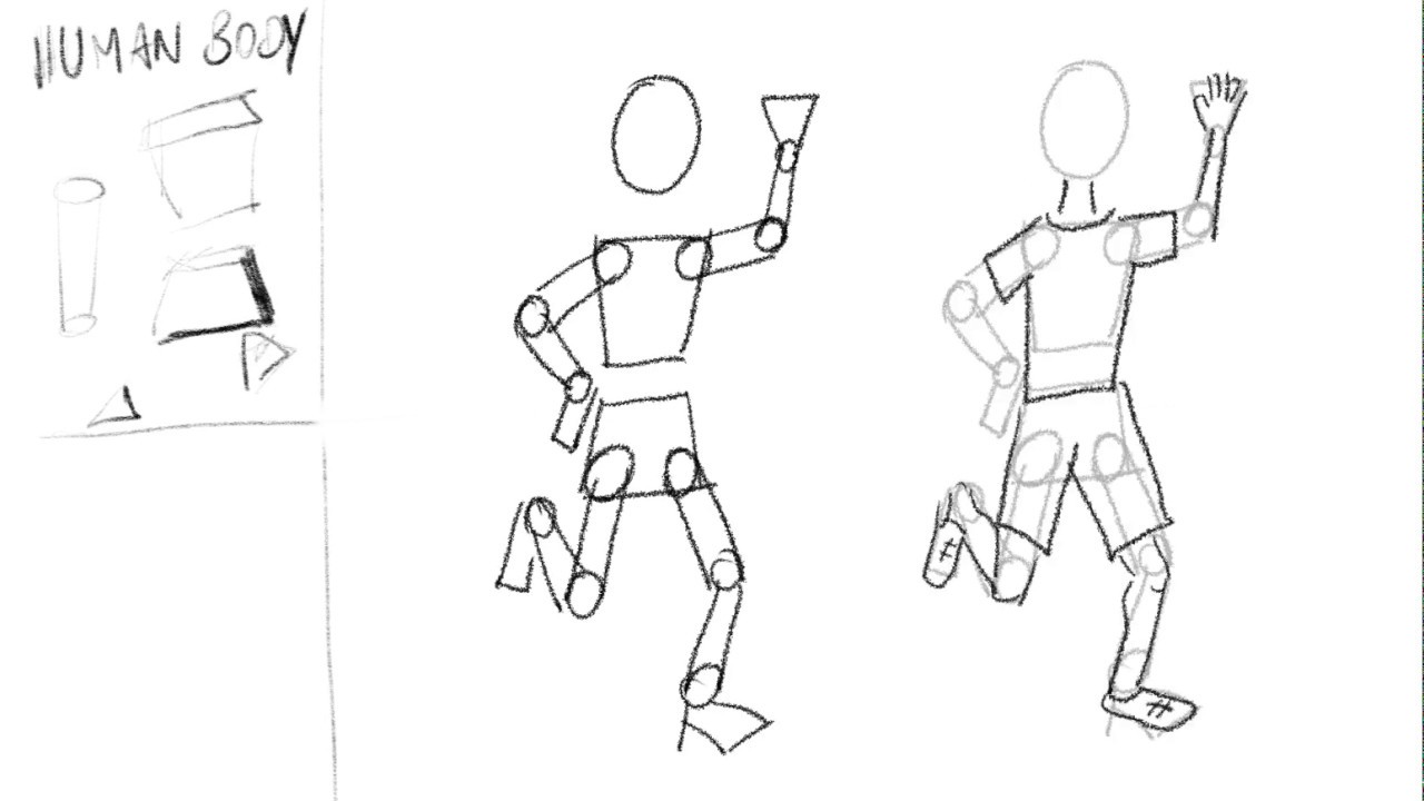 How to draw the human body tutorial - YouTube