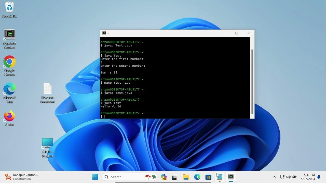 How to run java in Cygwin - YouTube