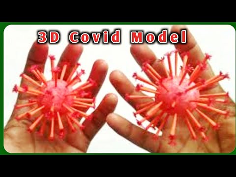 3D structure of coronavirus with paper easy  || diy paper crafts || coronavirus model
