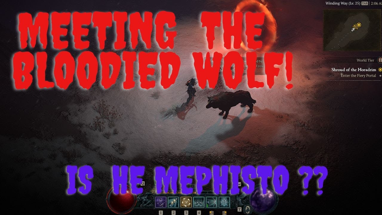 Diablo 4 - Meeting the Bloodied Wolf . Is he Mephisto ? - YouTube
