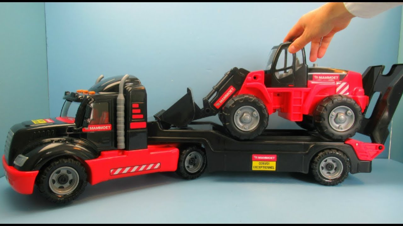 TOY UNBOXING MAMMOET VOLVO TRUCK WITH LOADER AND SHOVEL | FUN FOR KIDS ...