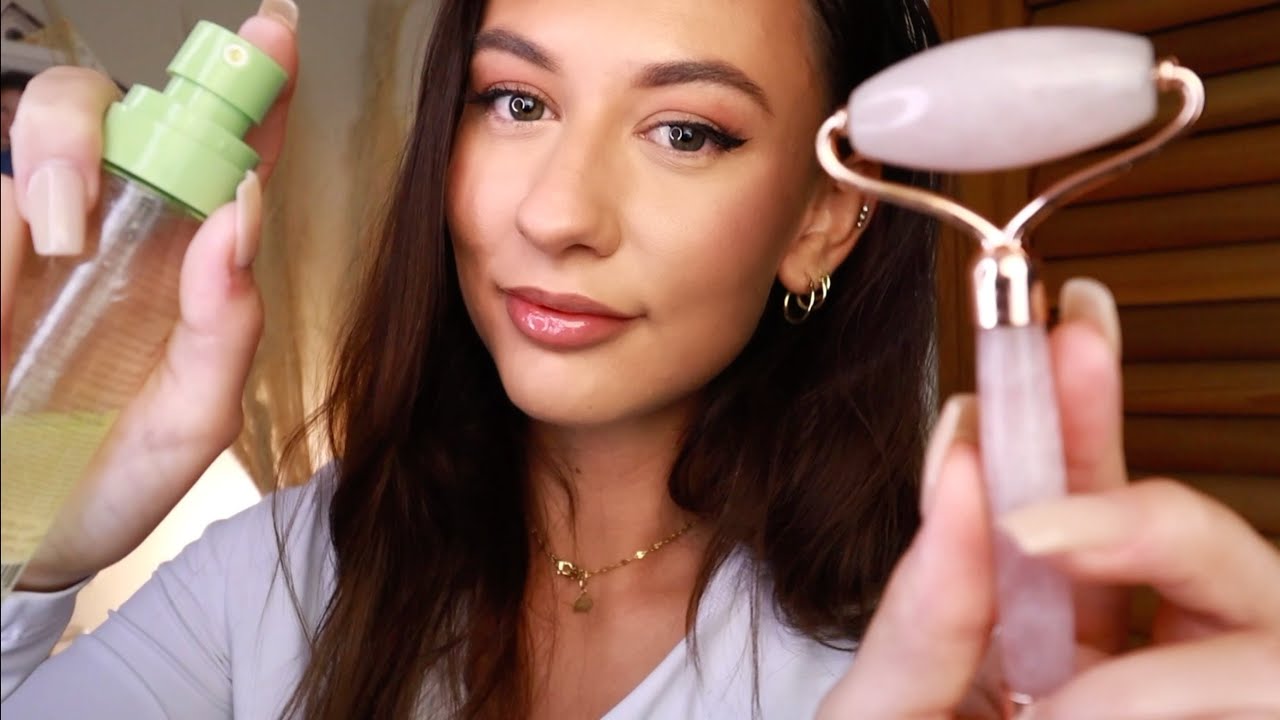 ASMR Friend Pampers You Roleplay 🌸 facial, hair brushing, massage ...